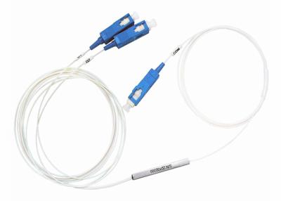 China 1×2 SC UPC Micro Fiber Optic Splitter Stainless Steel Tube Mini PLC Splitter for sale