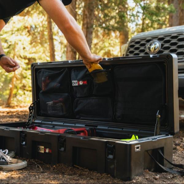 Quality V7 Heavy Duty Rugged Car Roof Storage Box 116L With Nylon Rope Handles for sale