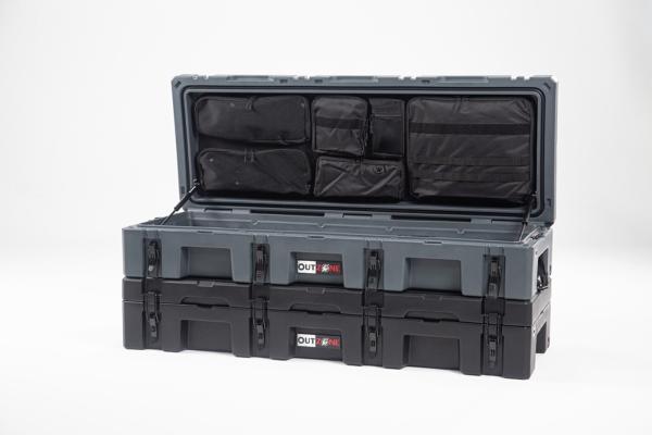 Quality V7 Heavy Duty Rugged Car Roof Storage Box 116L With Nylon Rope Handles for sale