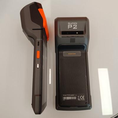 China Sunmi P2 5.5 HD Orange Smart POS Machine Customizable With Android 11 Go for sale