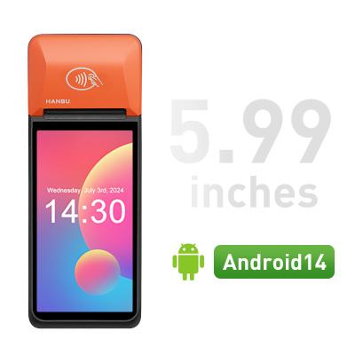 중국 한부 HB-P55 안드로이드 13 POS 터미널 5.99인치 화면과 NFC 판매용