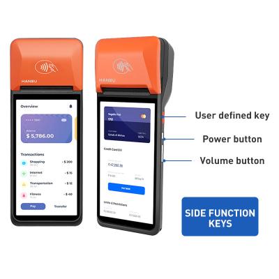 China 720*1440 IPS All In One POS Android en 58mm Printer Papierbreedte Te koop