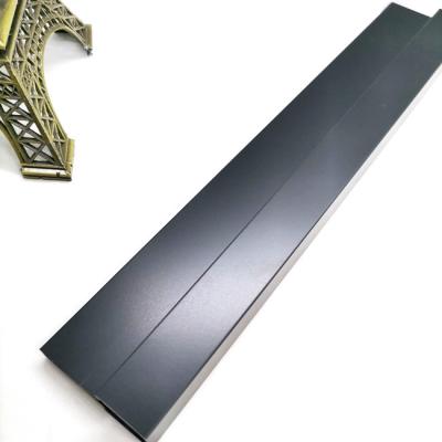 China Bead Blasted Matte Black Stainless Steel Tile Trim Metal 15mm 2000mm 3050mm for sale
