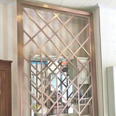 China Classical Stainless Steel Screen Partition 304 316L Bead Blasting Black Bronze Rose Gold Hairline Brushed for sale