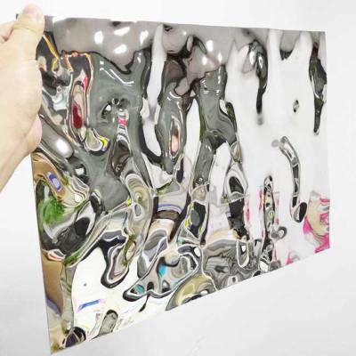 China Custom Water Ripple Mirror Stainless Steel Sheet for Ceiling Decoration for sale