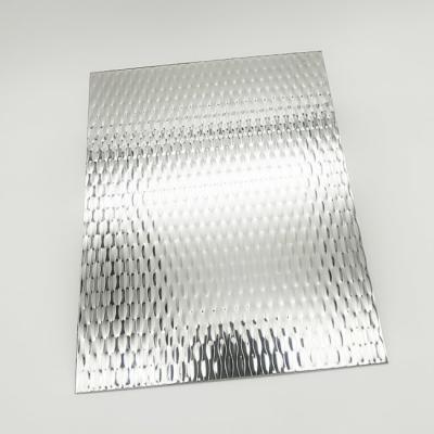 China 304 Stainless Steel Sheets Plates Stamped Finish Small Rain Drop 5WL Wave Pattern for sale