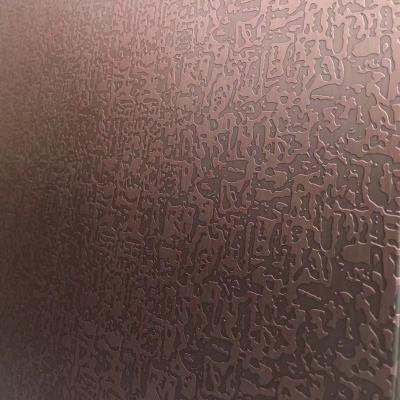 Cina Piatti incisi metallo di Inox della lamiera di acciaio di Rose Gold Black Colored Stainless dello specchio 304 in vendita