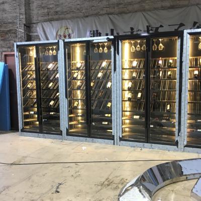 China Colored Custom Size Rectangle Wine Cabinet Temperature Controlled for sale