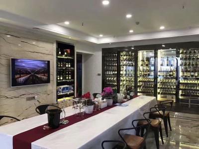 China Home Luxury Stainless Steel Glass Wine Storage Cabinet Compressor Wine Cabinet for sale