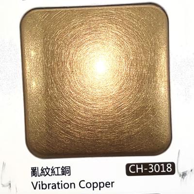 Chine Couleur rouge cuivre vibration finition brossée 304 tôle d'acier inoxydable avec anti-empreinte digitale pour la décoration intérieure à vendre