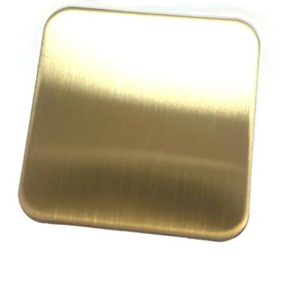 China Champaign Gold Color Brushed Hairline Finish 201J1 Stainless Steel Sheet With Anti finger Print for sale
