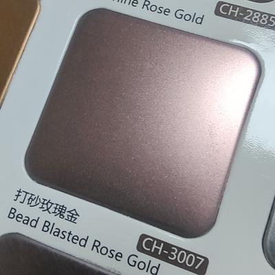 Chine Rose Gold Beadblasting Brushed Finish 304 Color Stainless Steel Sheet With Anti-Finger Print à vendre