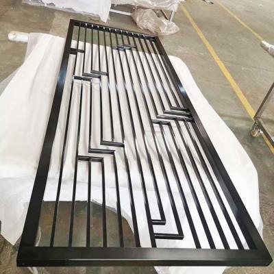 China European Style Black Gold Color Stainless Steel Screen Partition Hairline Surface for sale