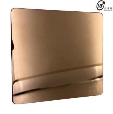 Chine Plaque en acier inoxydable de haute qualité SUS 304 201 316 8k miroir bronze pour la décoration intérieure et extérieure à vendre