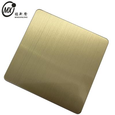 Chine Prix d'usine Ligne de cheveux brossée couleur tôle d'acier inoxydable pour le bâtiment à vendre