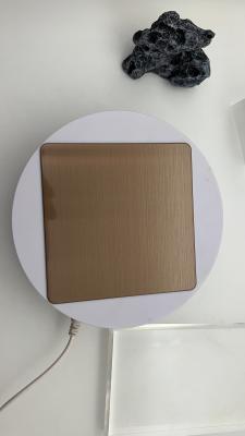 Chine Ligne de cheveux cuivre bronze couleur PVD épaisseur suffisante acier inoxydable 8ft 10ft à vendre