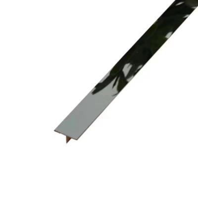 China Black Gold Mirror 8K 304 Stainless Steel T Trim Strips For Wall Interior for sale