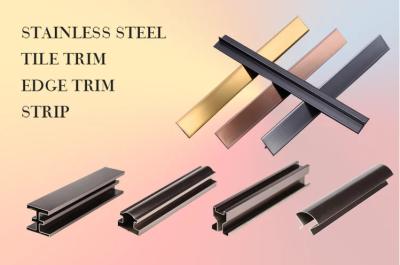 중국 201j1 304 컬러 8K 미러 닦은 로즈 골드 진주 튀긴 스테인리스 스틸 타일 트림 판매용