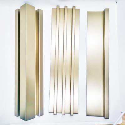 China Multiple Shapes Stainless Steel Tile Edge Trim Corner Strip Profile Modern Style Metal Corner Profiles for sale