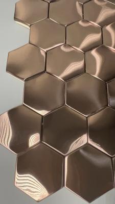 China Interior Room Divider 8k Mirror Stainless Steel Sheet thickness 1mm Rose Gold for sale