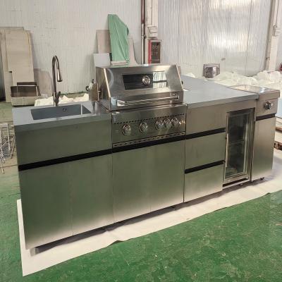 China 304 roestvrij staal Slipper Custom Design Full Set Outdoor BBQ Keukenkast for sale