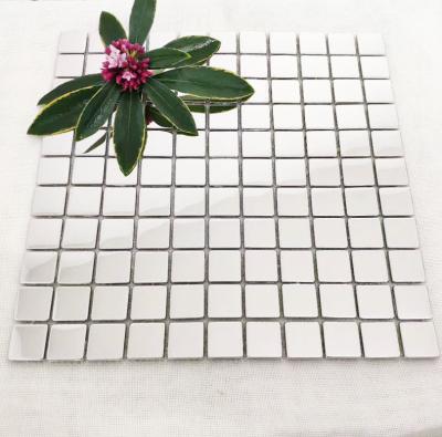 China Square Silver Color Stainless Steel Mosaic Tile For Wall Decoration for sale