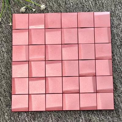 Cina Fogli di mosaico in acciaio inossidabile ASTM Sfondo 300*300 Metallo di finitura specchio in vendita