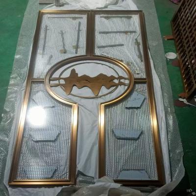 China Laser snijden Goud kleur hol hotel binnen roestvrij staal 304 plaat voor decoratie for sale