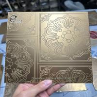China PVD Coated Etched Stainless Steel Sheet 304 316 Decorative Panel 1219x2438mm for sale