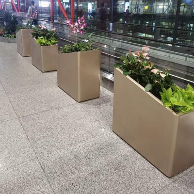 中国 都市高速道路および住宅道路緑化プロジェクト用屋外ステンレス鋼プランター 販売のため