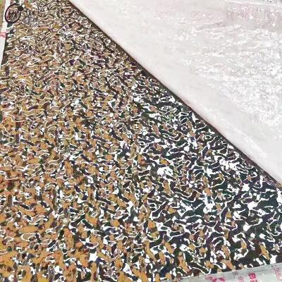 China KTV Ceiling 304  Big Sliver Water Ripple Embossed Mirror 8k  Decoration Stainless Steel Sheet for sale
