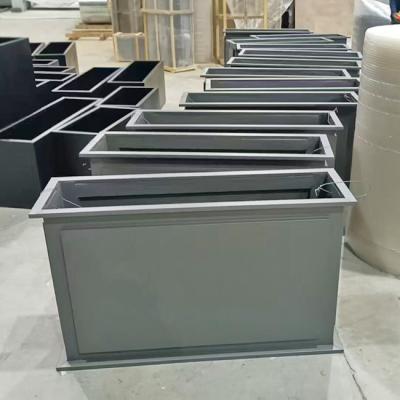 China OUTDOOR DURABLE METAL FLOWER POT COMMERCIAL GRADE LARGE METAL PLANTER BOX FOR CAFE AND RESTAURANT for sale
