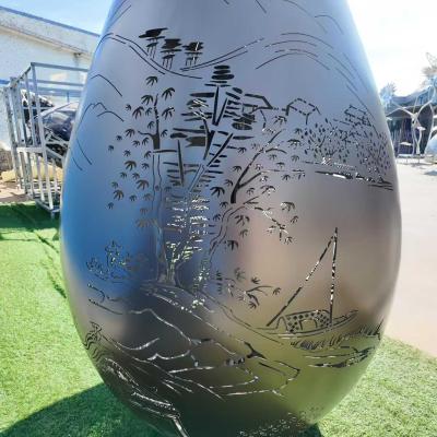 China Red Brass 316L Stainless Steel Artistical Sculpture For Architecture Project for sale
