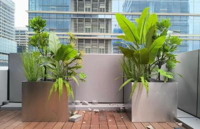 China Personalized Engraved Stainless Steel Planter Box with Custom Text/Pattern for sale
