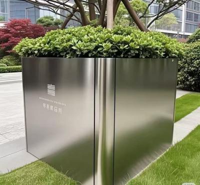 China Extra Large Custom Stainless Steel Planter for Trees & Shrubs for sale