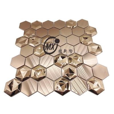 China Laser Cut Stainless Steel Mosaic with Unique 3D Effect Design for sale