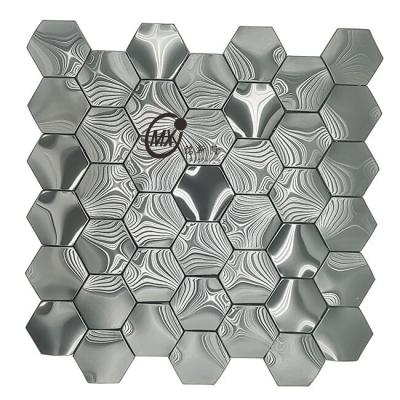 China Stainless Steel Mosaic with Crystal and Mirror Inlays for Sparkling Effect for sale