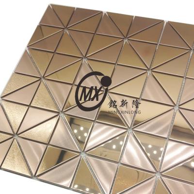 China Multi-color Hairline Satin Finish Metal Mosaic for sale