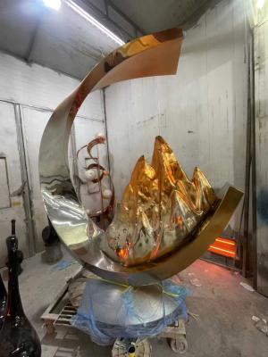 China 201 304 316L Custom Size Stainless Steel Sculpture Personalized Metal Abstract Statue for Villa Garden for sale