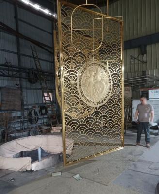 China Asian Cultural Pattern Stainless Steel Decorative Screen for sale