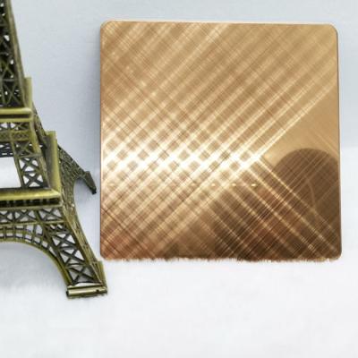 Chine délié coloré décoratif de croix d'en cuivre de la feuille 8K d'acier inoxydable de 0.5mm à vendre