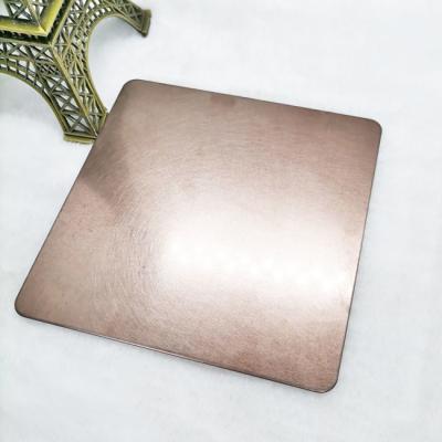 China Vibration Bronze Finish Colored Stainless Steel Sheet ASTM 201 202 1*2m for sale