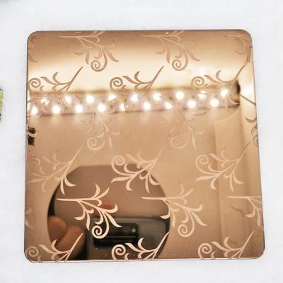 China 0.75mm Colored Etching Stainless Steel Sheets 10 ft For Elevator Decorative for sale