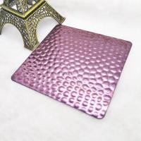 China Patterned Embossed Rose Red Stainless Steel Sheet 0.8mm to 3mm Thick PVD Titanium for sale