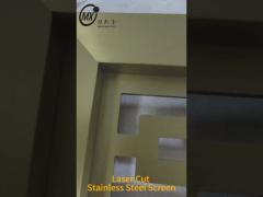 Laser snijden 3 * 10ft Jali decoratie Hotel project Huismeubelen Borstel Goud roestvrij staal scherm