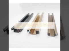 304 201 Decoração personalizada Champagne Ouro Coração Preto Satin Finished Aço inoxidável Revestimento de azulejos Para decoração de interiores de apartamentos