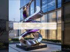 304 InStyle Modelagem moderna de animais Arte ao ar livre Landmark Esculturas de aço inoxidável AISI ASTM 316L Com luz luminosa