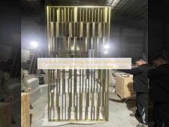 Fabriekskleur Goud Antiek Roze Goud Haarlijn Gepoetst Klassiek 304 Roestvrij staal Scherm Scheidingsruimte Dividers