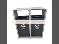 OEM ODM Upgrade Color Painting 316L Street Clean Stainless Steel Trash Can