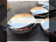 Silver Gold Grey Color Powder Coated 316L Stainless Steel Sculpture For Exterior Decoration